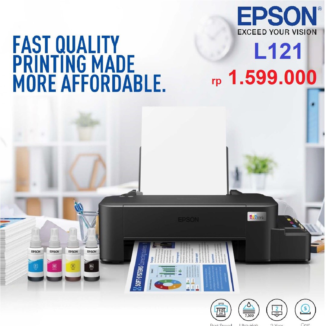 Printer Epson L121 (Print A4) – Grace Komputer Pontianak